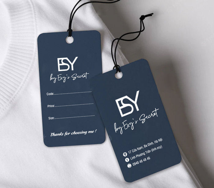 Tag quần áo mẫu thiết kế đơn giản