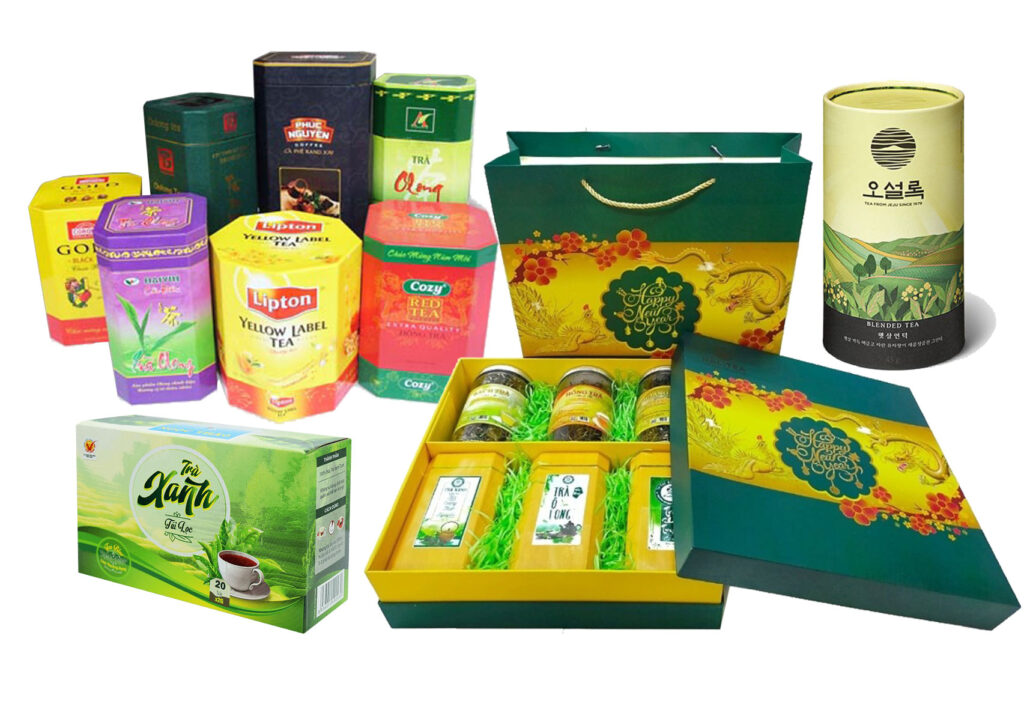 in hộp đựng trà làm bao bì đóng gói